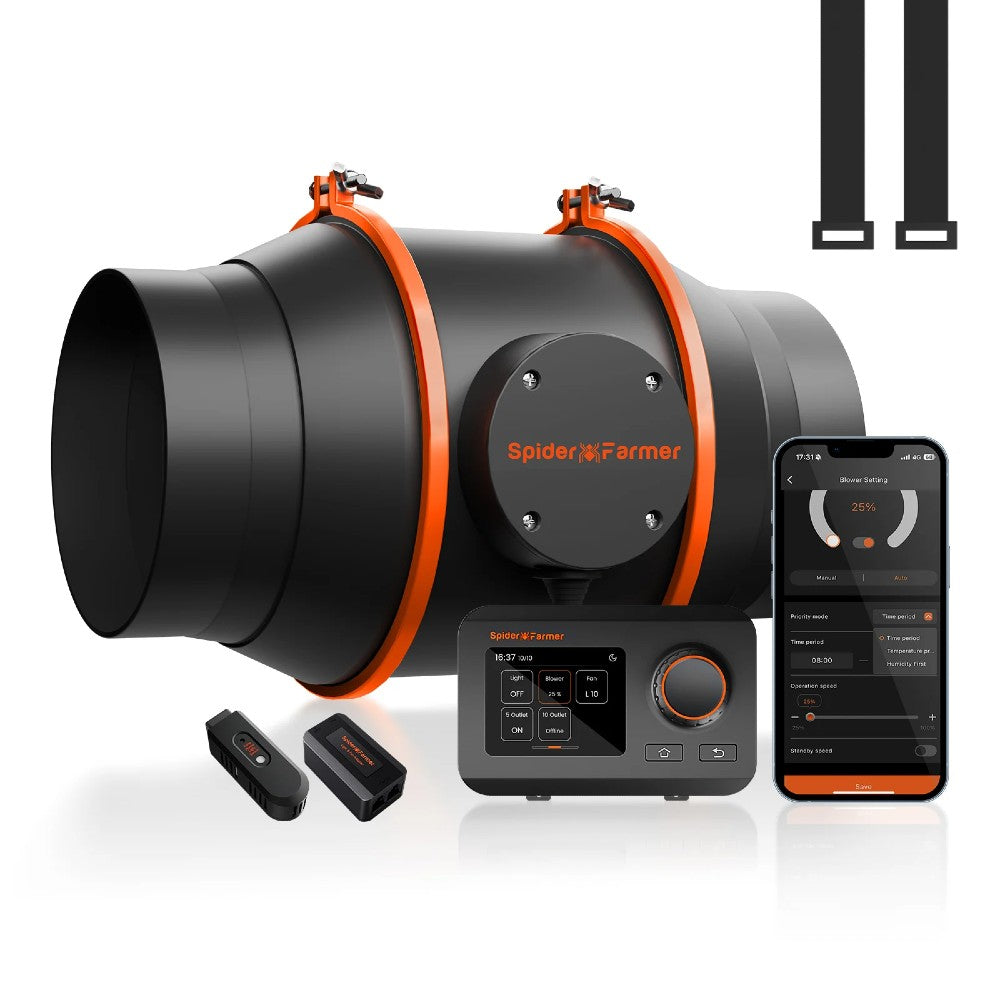 Spider Farmer 6-Inch Inline Fan with GGS Controller | 402 CFM Ventilat ...