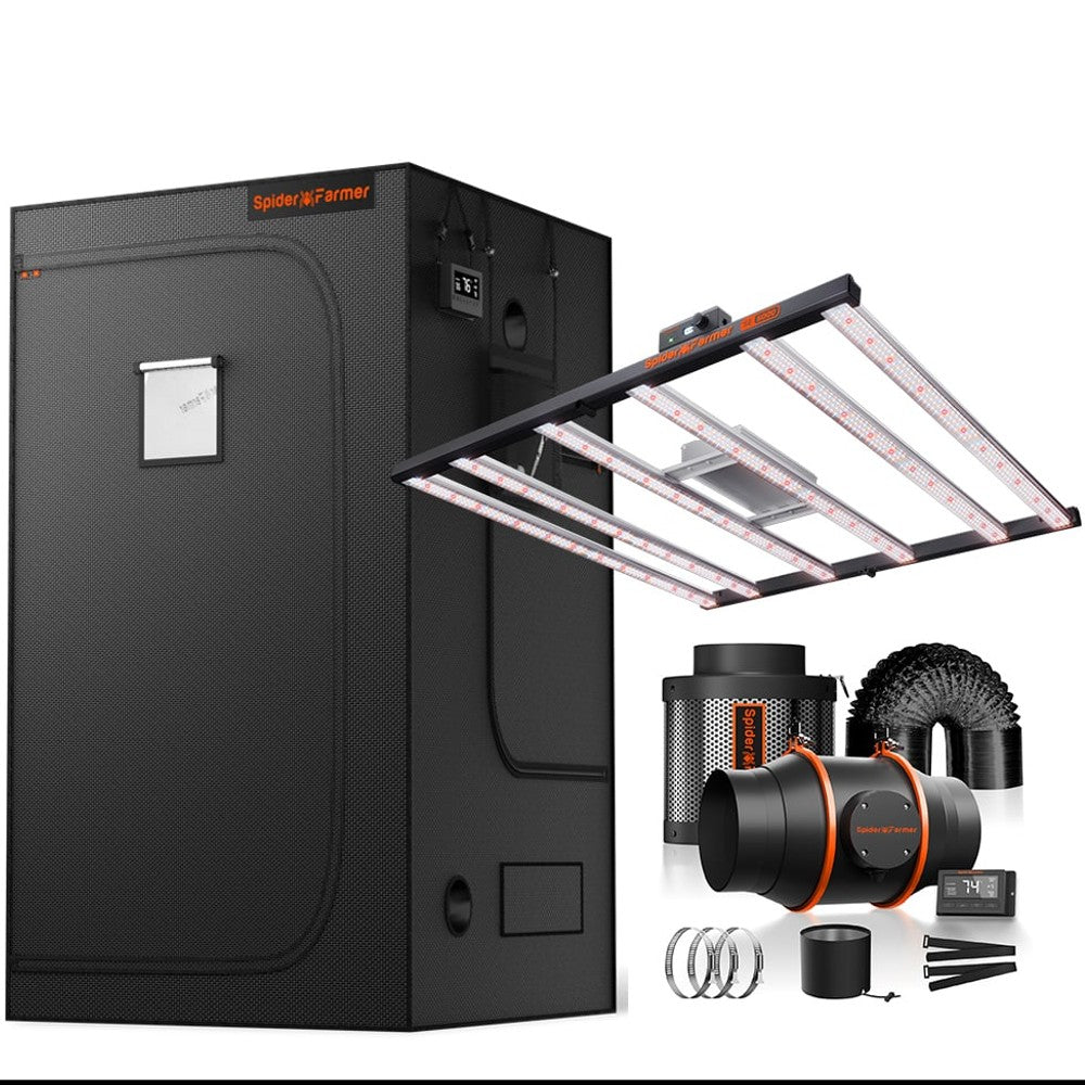 Spider Farmer 4’x4’x6.5′ Complete Grow Tent Kit | SE5000 EVO LED Grow ...