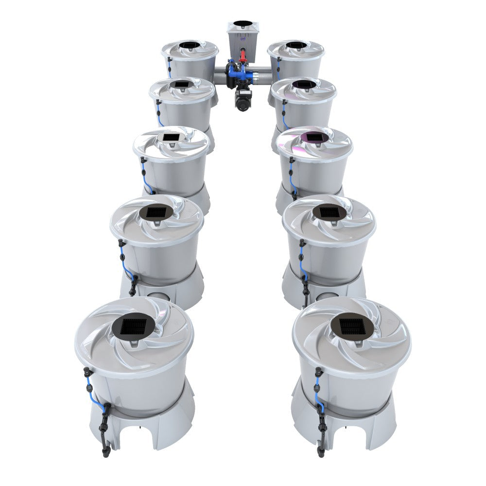 Alien Hydroponics 10 Pot (2 Row) V-System RDWC — LED Grow Lights Depot