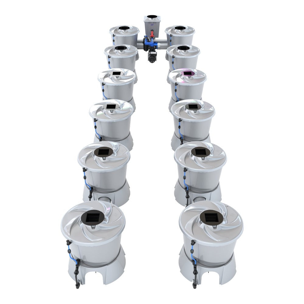Alien Hydroponics 12 Pot (2 Row) V-System RDWC — LED Grow Lights Depot