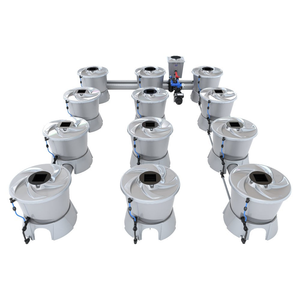 Alien Hydroponics 12 Pot (3 Row) V-System RDWC — LED Grow Lights Depot