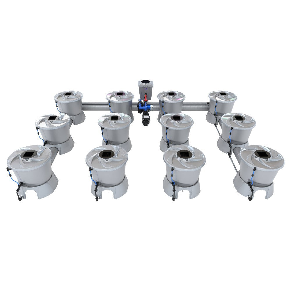 Alien Hydroponics 12 Pot (4 Row) V-System RDWC — LED Grow Lights Depot