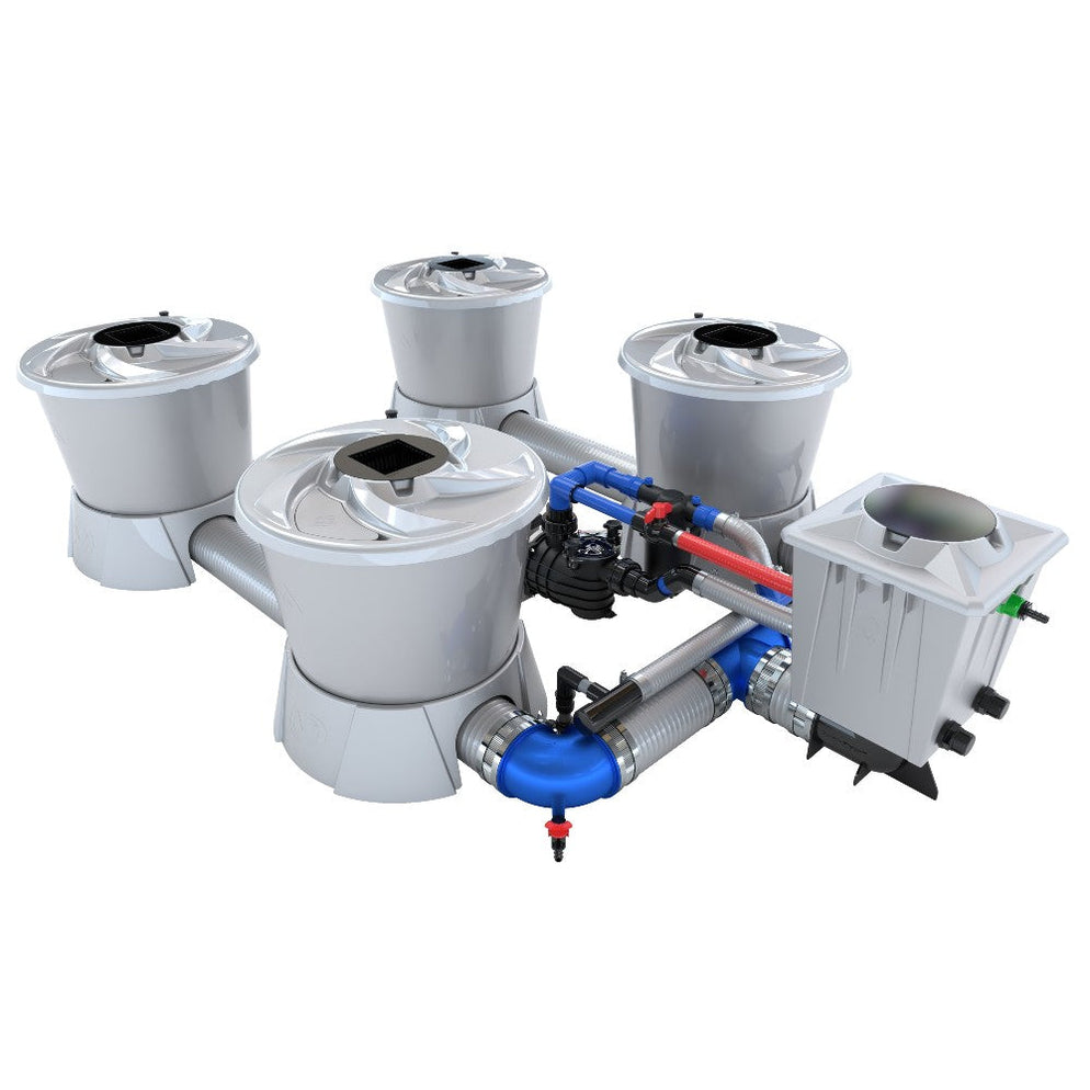 Alien Hydroponics 4 Pot (2 Row) V-System RDWC — LED Grow Lights Depot