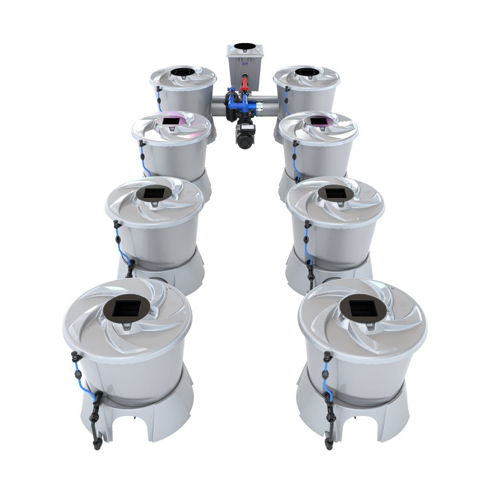 Alien Hydroponics 8 Pot (2 Row) V-System RDWC — LED Grow Lights Depot