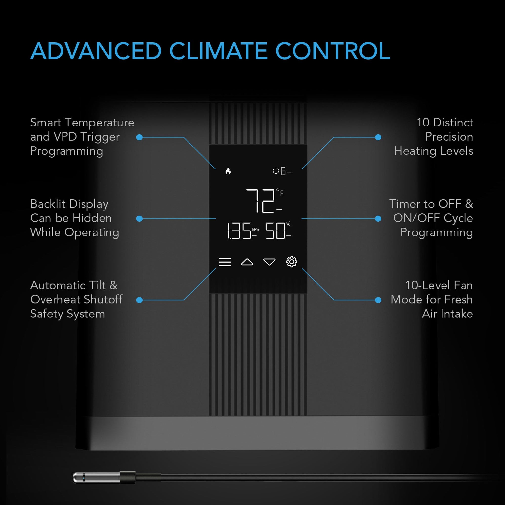 Buy AC Infinity | 15L CloudForge T5 Humidifier | Smart Controls — LED ...
