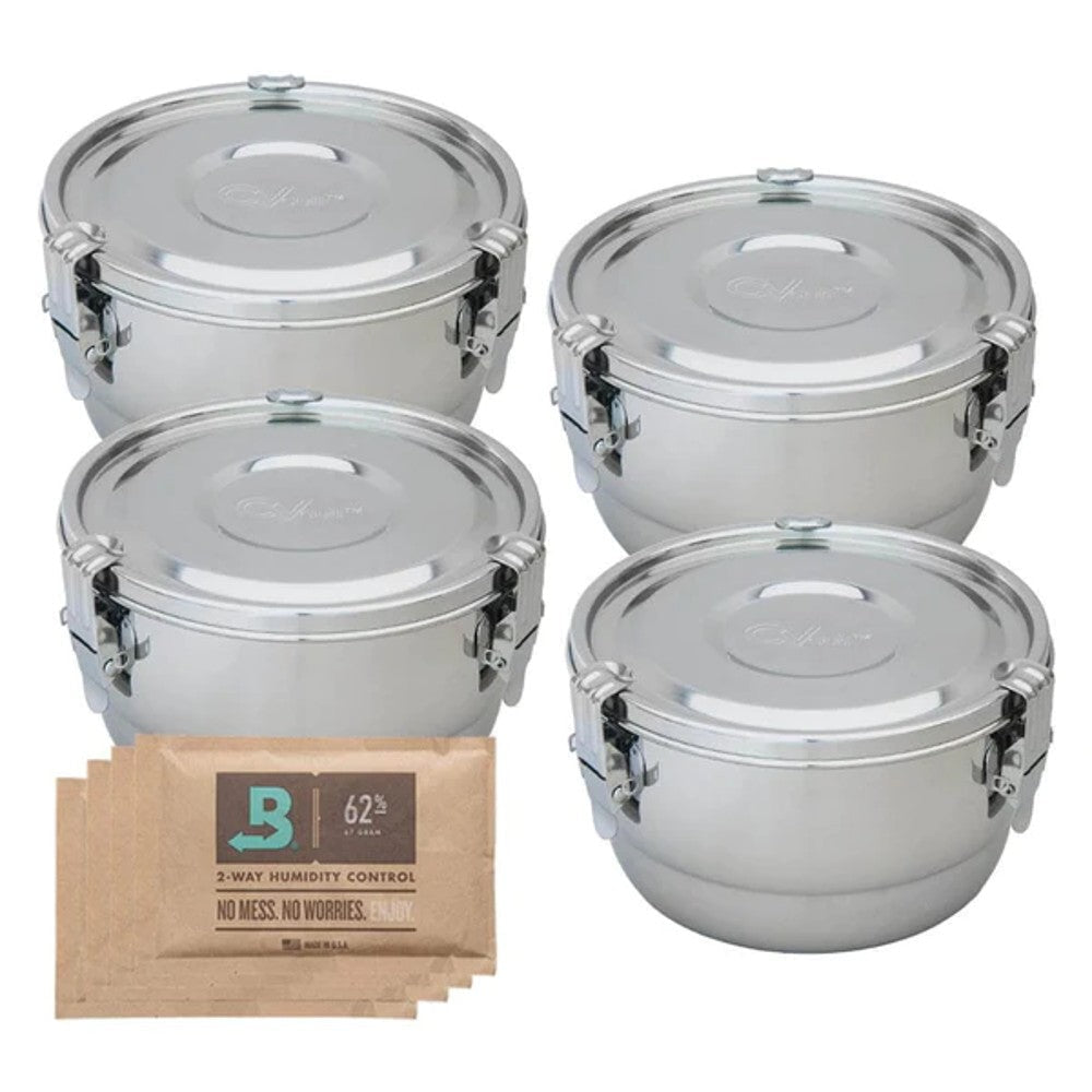 CVault Bud Storage | 2 Liter | 4 Pack — LED Grow Lights Depot