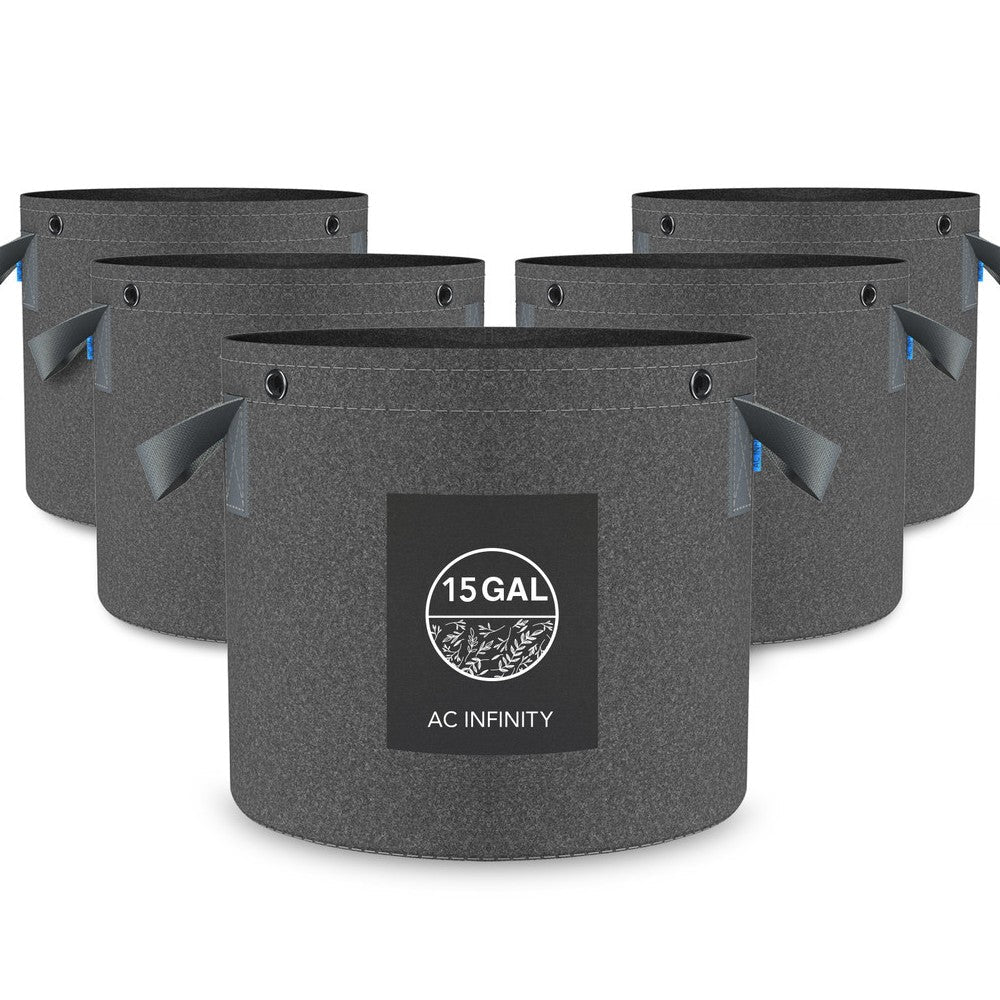 Buy AC Infinity Heavy Duty Fabric Pots I 15 Gallon I 5-Pack — LED Grow ...
