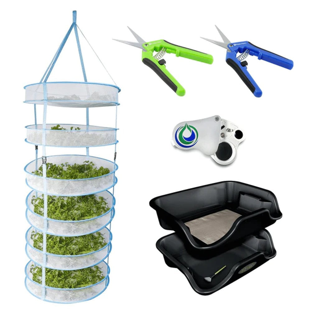 Happy Hydro | 'Trim-Jail' Kit | Harvest More Trim Bin | w/ 6-Tier Dryi ...